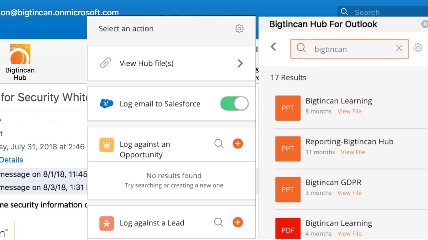 Microsoft Outlook | Bigtincan