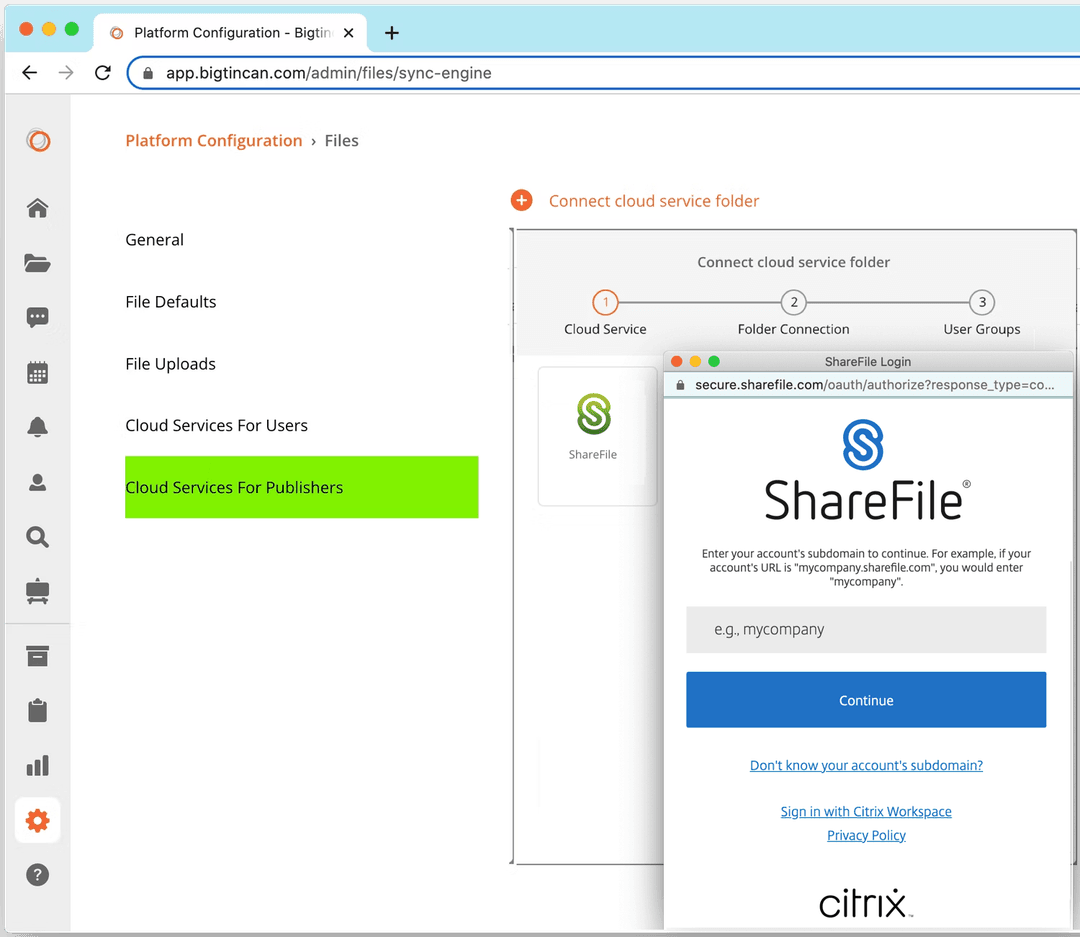 Citrix ShareFile | Bigtincan