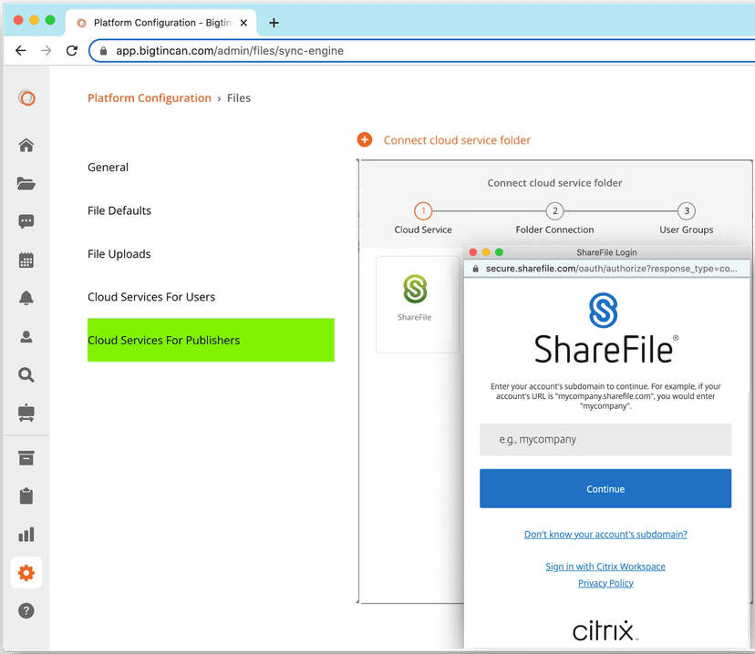 Citrix ShareFile | Bigtincan